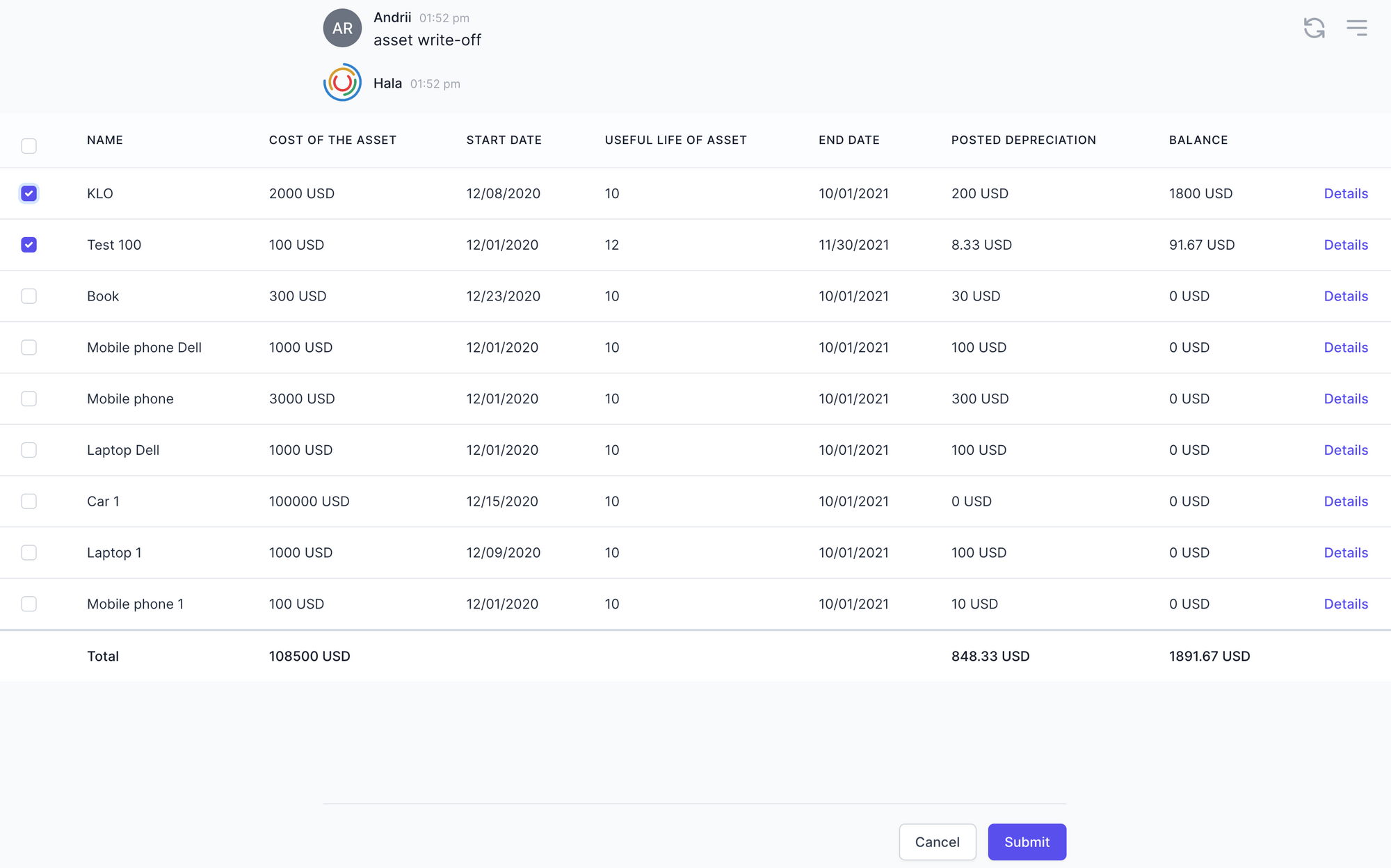 Manage assets in QuickBooks Online